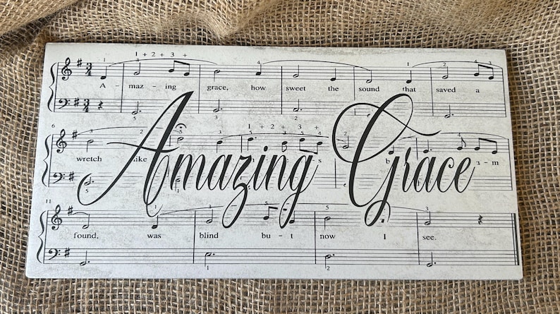 Engraved Porcelain Hymn “amazing Grace” Hymn Tile, Heat Safe Trivet - Etsy