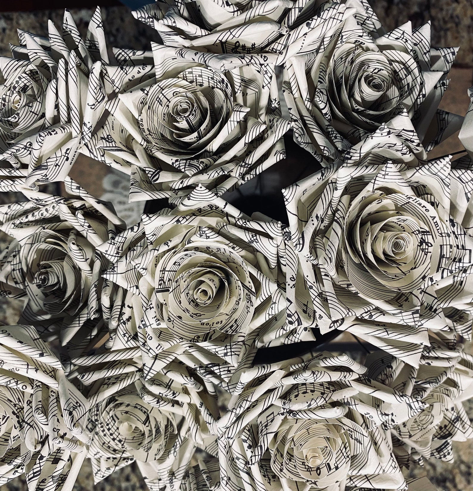 Sheet Music Roses Handmade Paper Flowers | Etsy