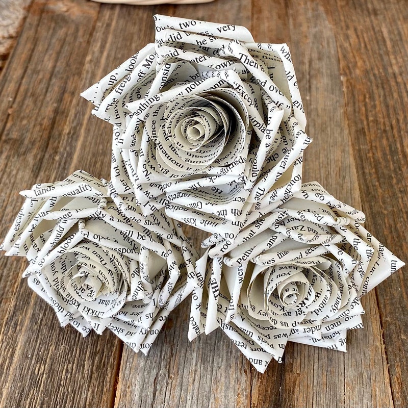 Book Page Bouquet - Etsy
