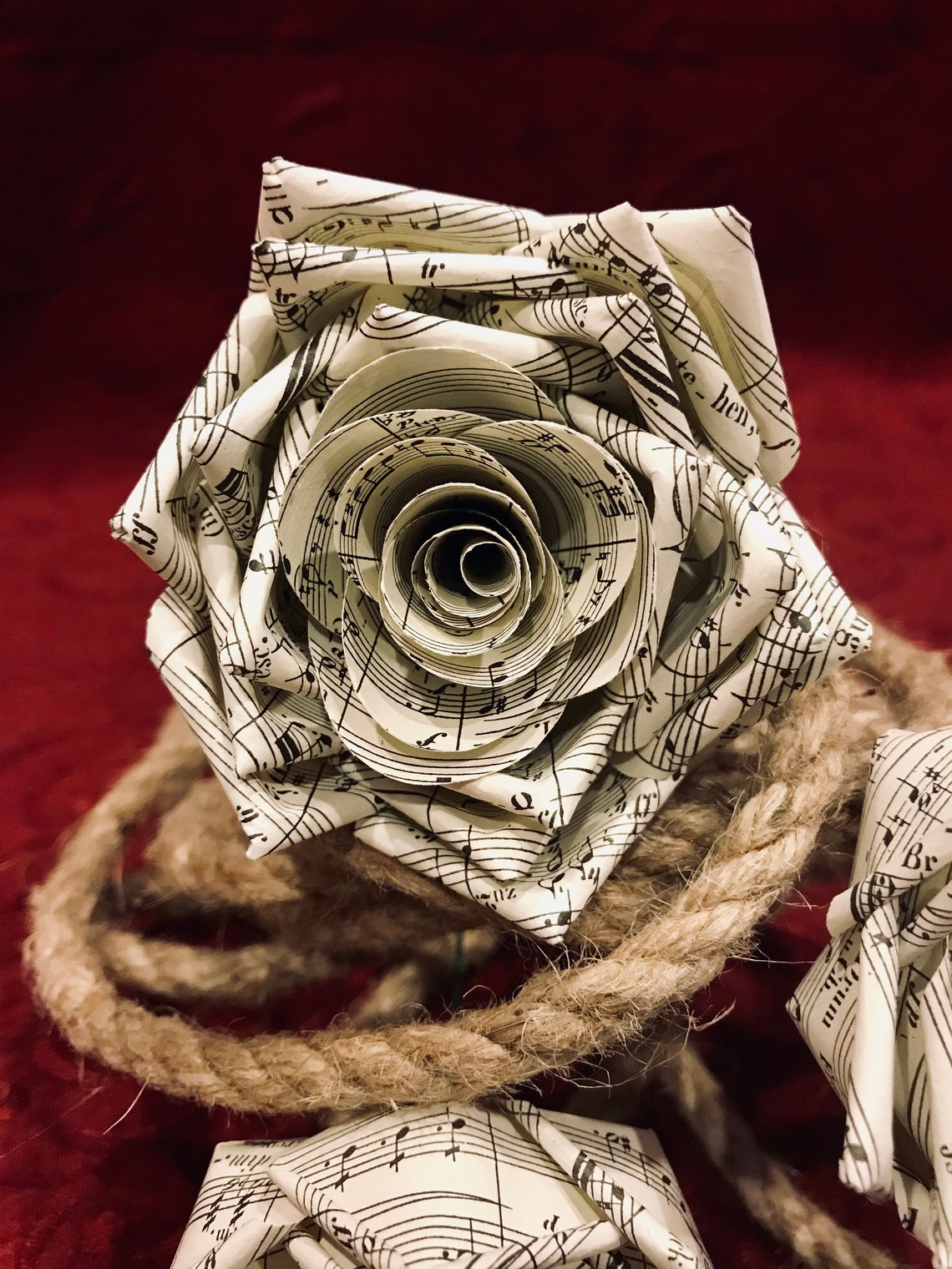 Sheet Music Roses handmade paper flowers | Etsy