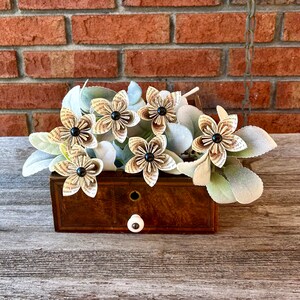 Limited Edition Origami Paper Book Page Flowers Made From the Notebook ...