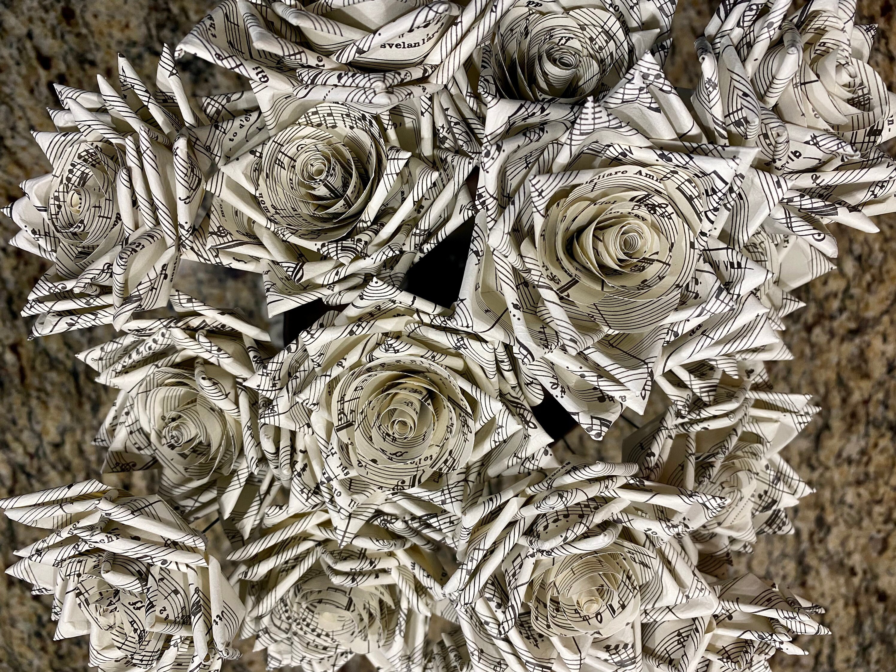 Sheet Music Roses, Handmade Paper Flowers for a Music Lover or Musician ...