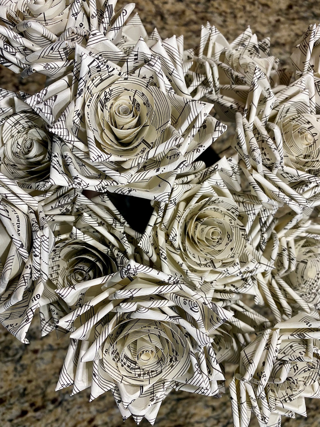 Sheet Music Roses, Handmade Paper Flowers for a Music Lover or Musician ...