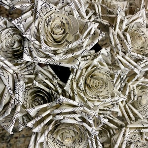 Sheet Music Roses, Handmade Paper Flowers for a Music Lover or Musician ...