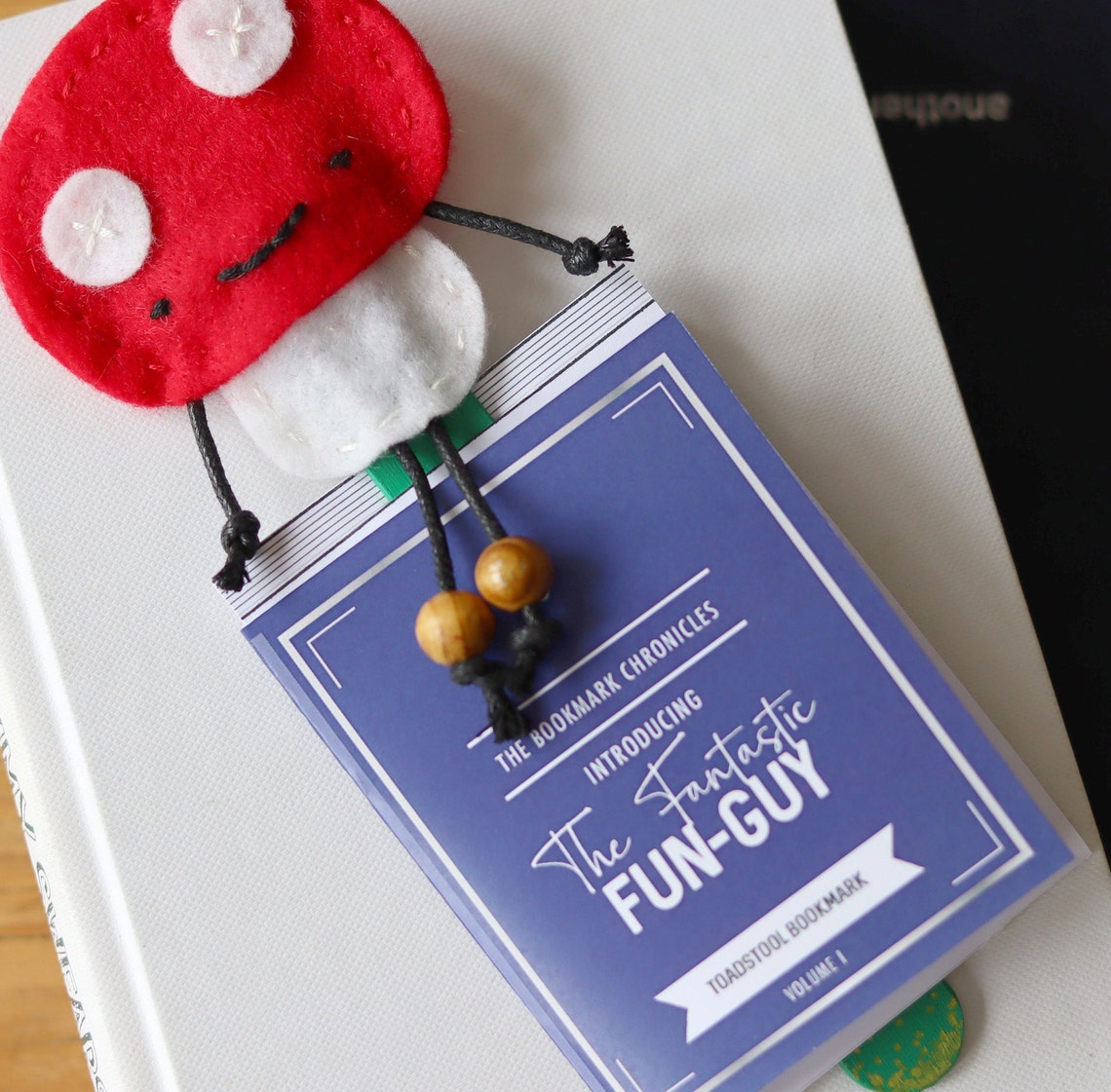 FELT BOOKMARK Toadstool Character fun-guy With Dangly Legs. - Etsy