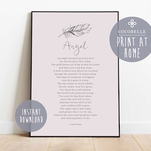 Bereavement Angel Poem Printable Download male - Etsy