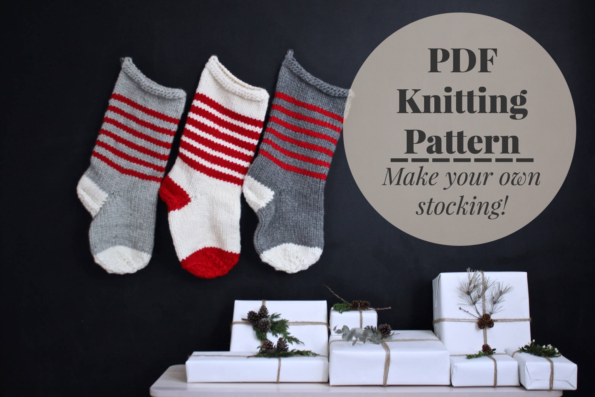 Knitting Pattern Only Nordic Wool Christmas Stocking Pattern - Etsy