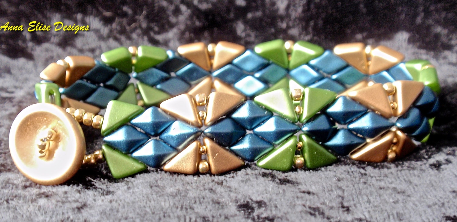 Beading Tutorial for Aztec Treasure Bracelet - Etsy