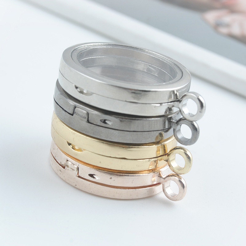 5pcs 30mm Round Floating Locket Glass Locket Pendant - Etsy