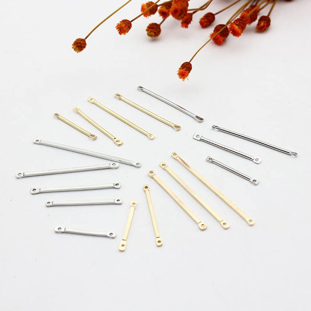20pcs Brass 2 Holes Bar Connectors for Jewelry Making ZF003 - Etsy