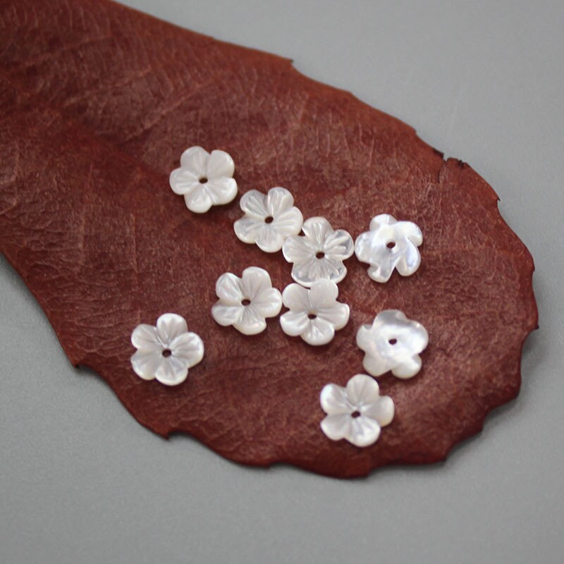20pcs 6mm Natural White MOP Flower Beads Mother of Pearl - Etsy