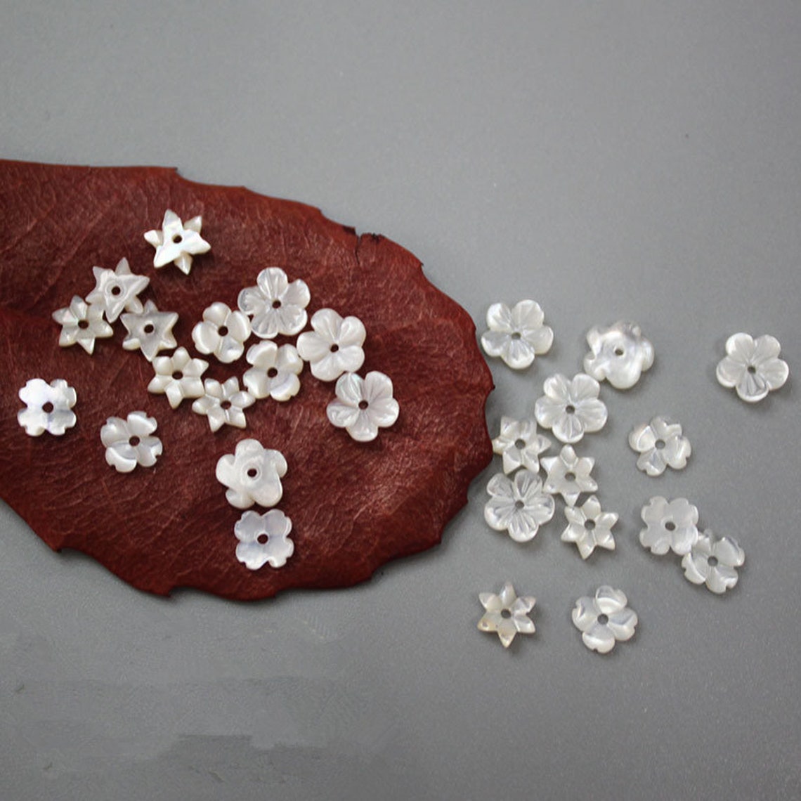 20pcs 6mm Natural White MOP Flower Beads Mother of Pearl - Etsy