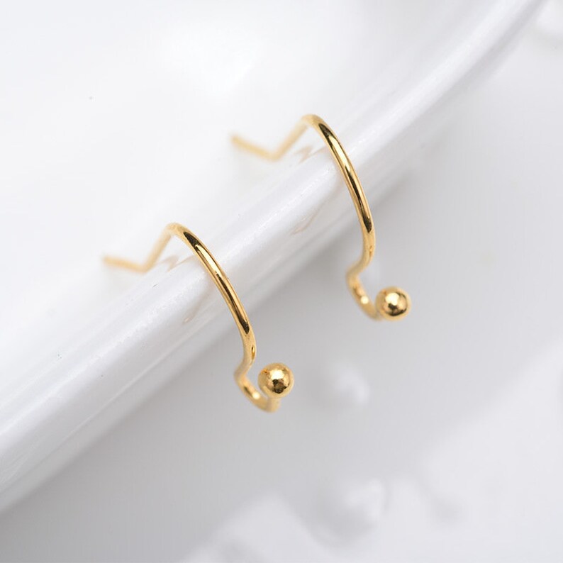 50pairs Real Gold Plated Brass Ear Hook Earring Hooks E070043 | Etsy