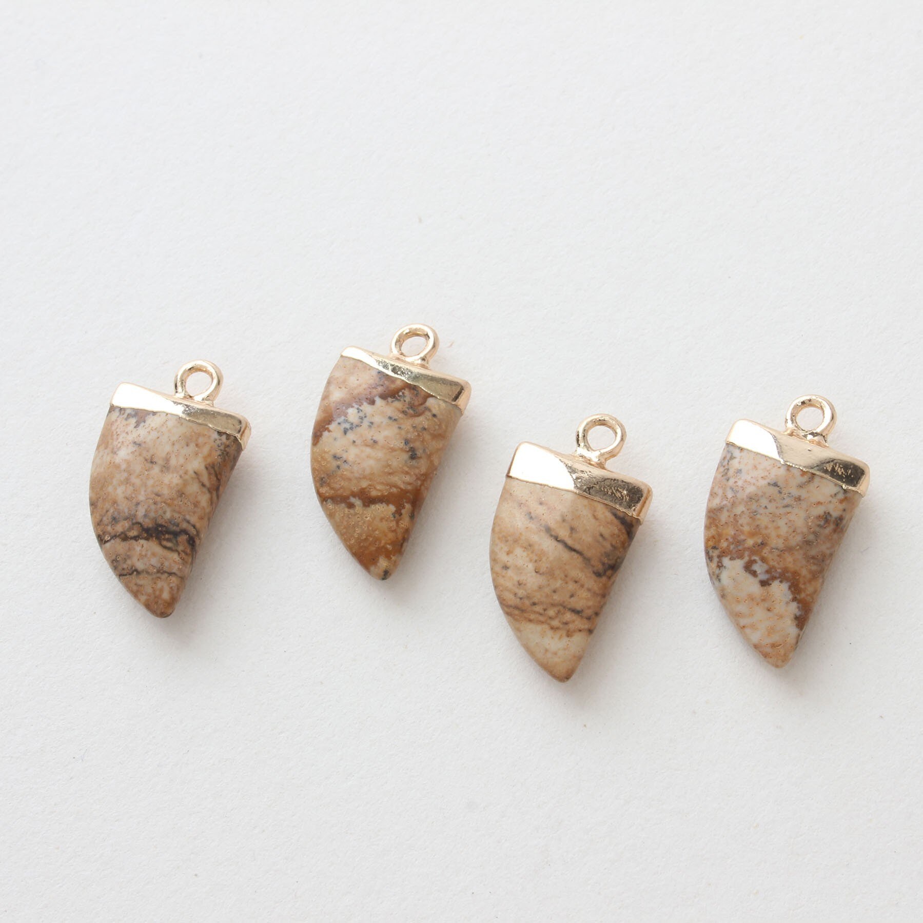 6pcs 11x21mm Faceted Crystal Natural Gemstone Tooth Geometry | Etsy