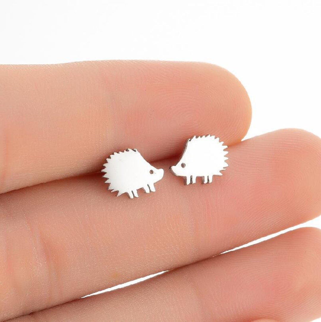 2pairs/5pairs 7x9mm Stainless Steel Hedgehog Ear Studs Earring Studs JS365 - Etsy 日本