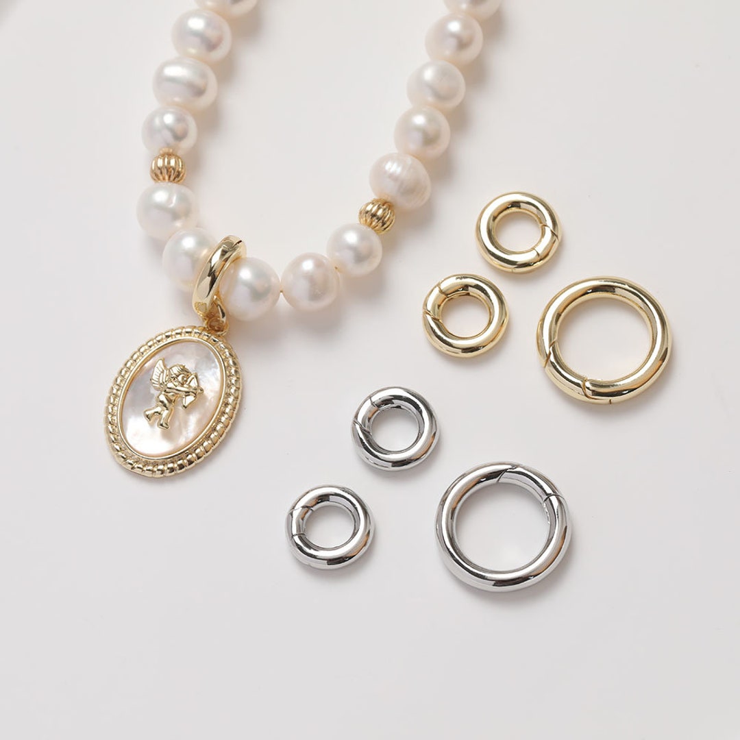 2pcs/4pcs/10pcs 14k Gold Plated Brass Round Lobster Clasp,lobster Clips ...