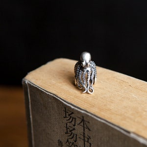 S925 Sterling Silver Octopus Ear Clip Earrings Animal Ear Clip Earrings ...