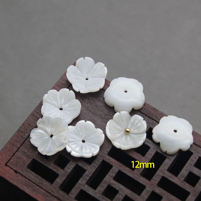 30pcs 6mm8mm10mm12mm Natural White Shell Flower Beads Shell | Etsy