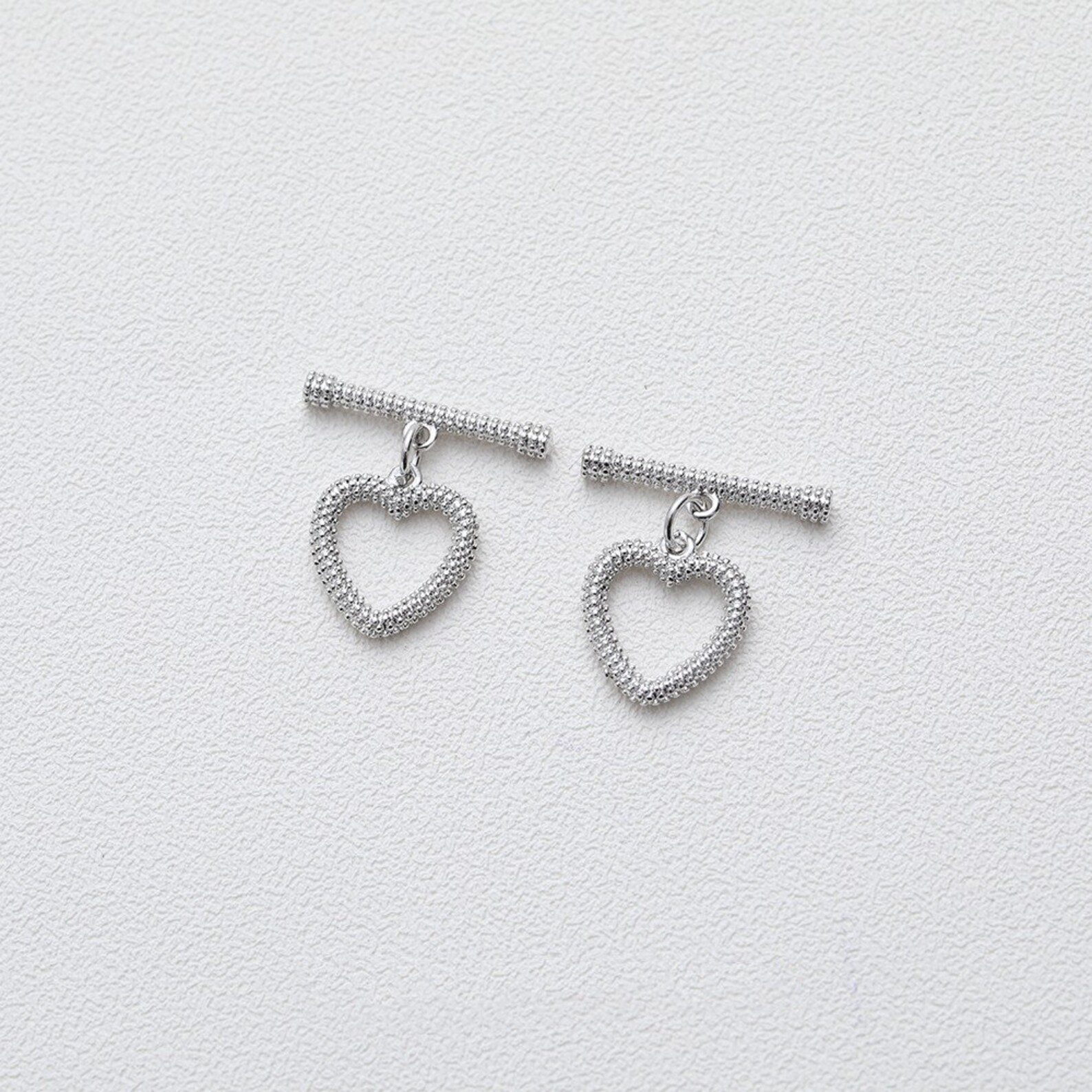 10Sets Silver Plated Round OT Clasp Heart OT Clasp Geometry OT | Etsy