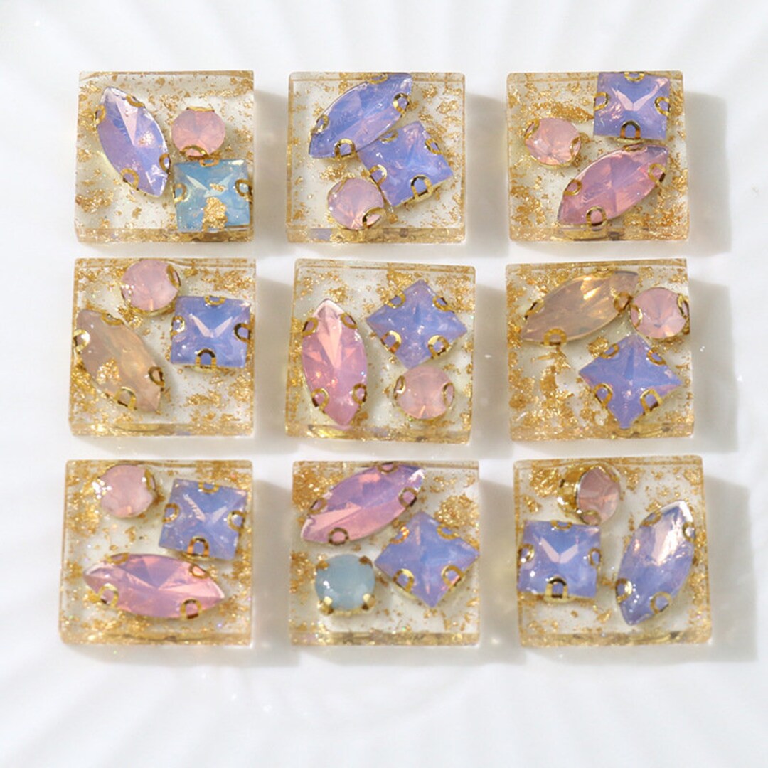 10pcs 20mm Resin Square Geometry Patch for Jewelry Making XN051 - Etsy