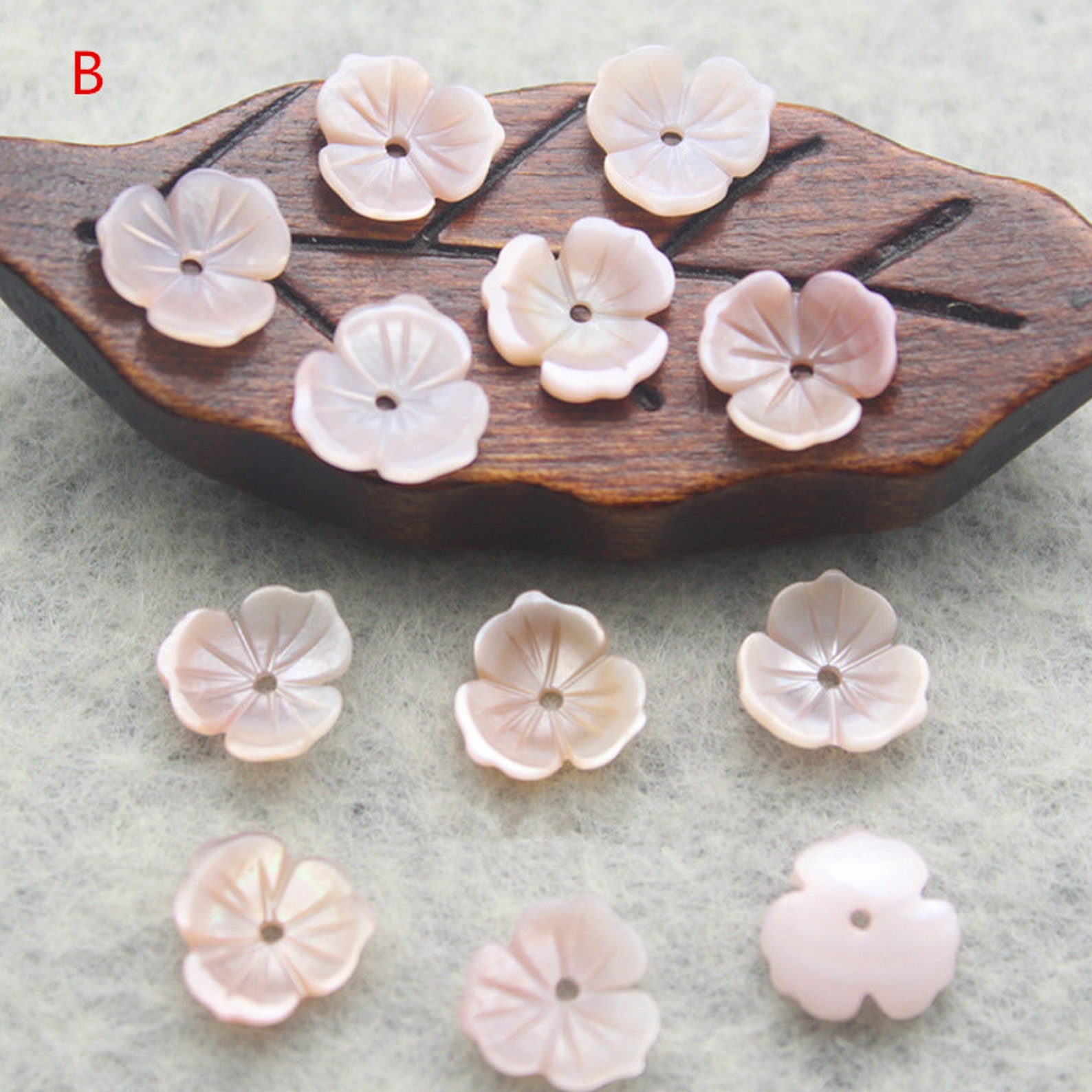 20pcs 6mm8mm Natural Pink MOP Flower Beads Mother of Pearl | Etsy
