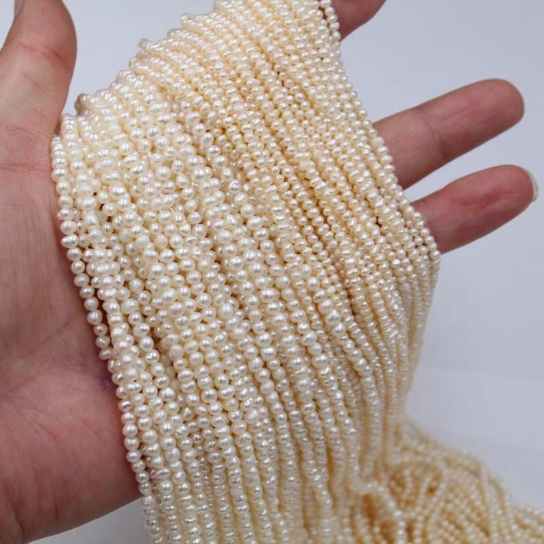 1 Strand Potato Freshwater Pearlsfresh Water Seeds Pearl - Etsy