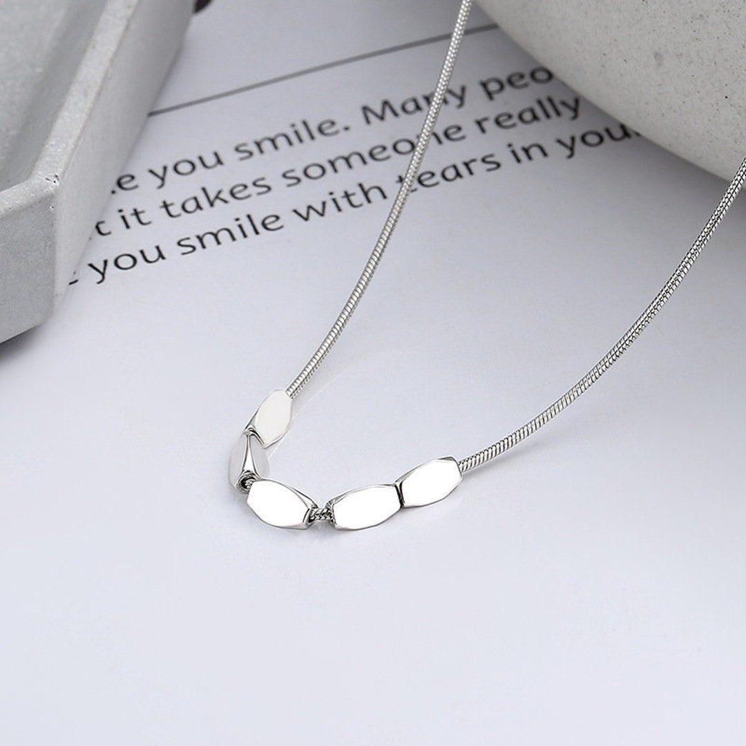 S925 Sterling Silver Adjustable Beads Chain Necklace Choker YL512 - Etsy