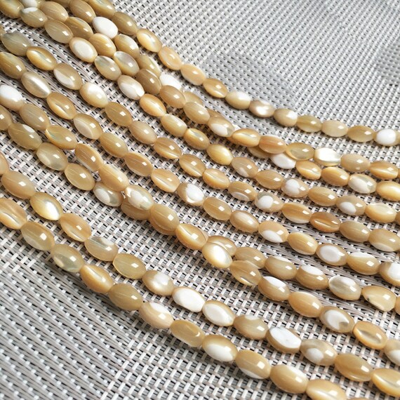 1strand 15.5inch Natural Oval Tridacna Shell Beads JB005 | Etsy