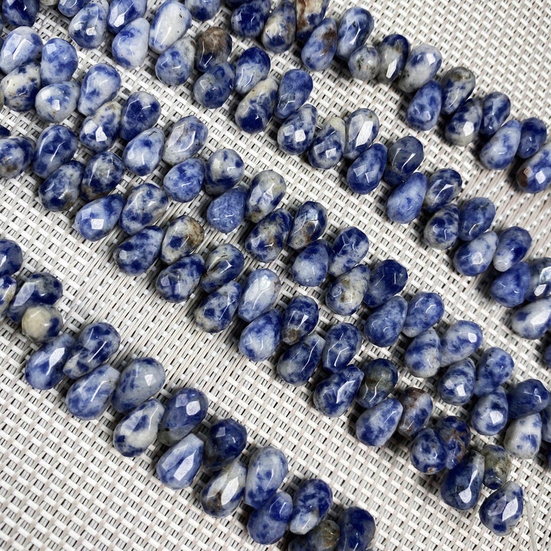 44pcs 6x9mm Water Drop Beads Faceted Natural Stone Beads Top - Etsy