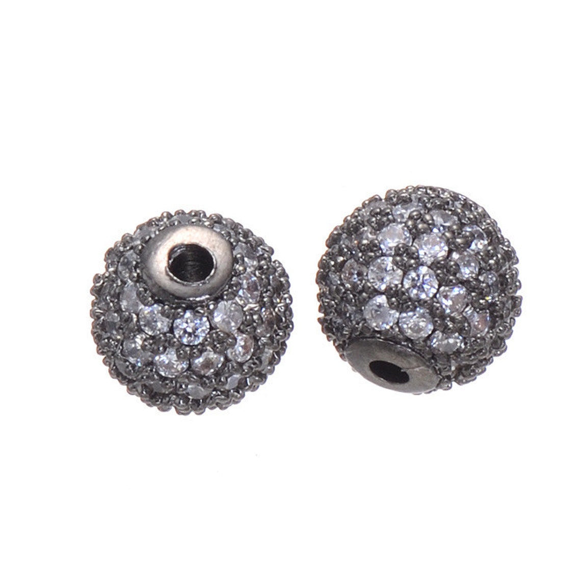 10pcs 6mm CZ Pave Bead European Beads Brass Beadcubic - Etsy