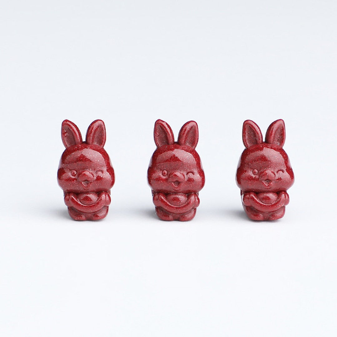 2 Stück / 4 Stück / 10 Stück 13.7X8X7.5mm Cinnabar Rabbit Perlen Spacer ...