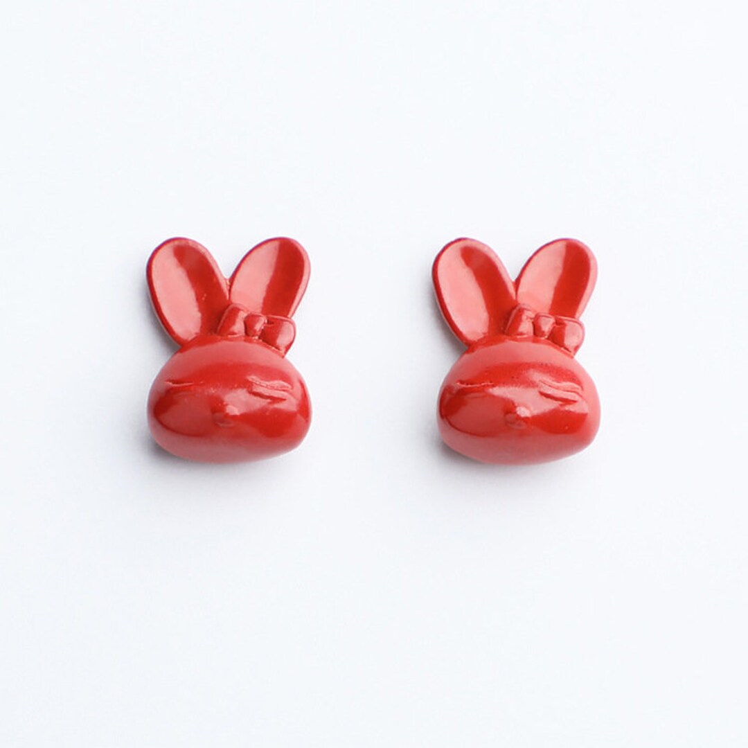 2pcs/4pcs/10pcs 10.5x15.5mm Cinnabar Rabbit Beads Spacer Beads BBL002 ...