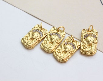 Maria Pendant18k Gold Filled Virgin Mary Pendant Virgin - Etsy