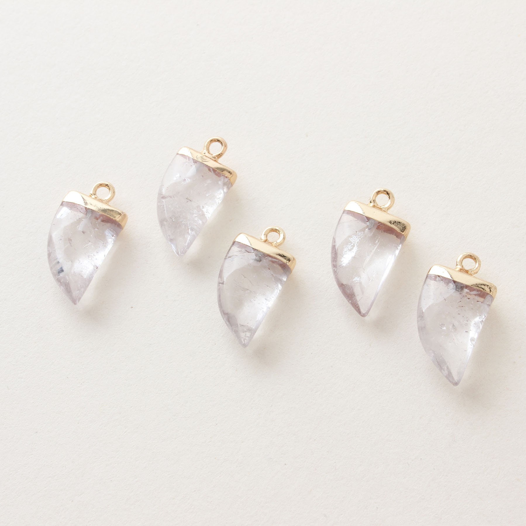 6pcs 11x21mm Faceted Crystal Natural Gemstone Tooth Geometry | Etsy