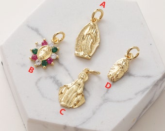 Maria Pendant18k Gold Filled Virgin Mary Pendant Virgin - Etsy