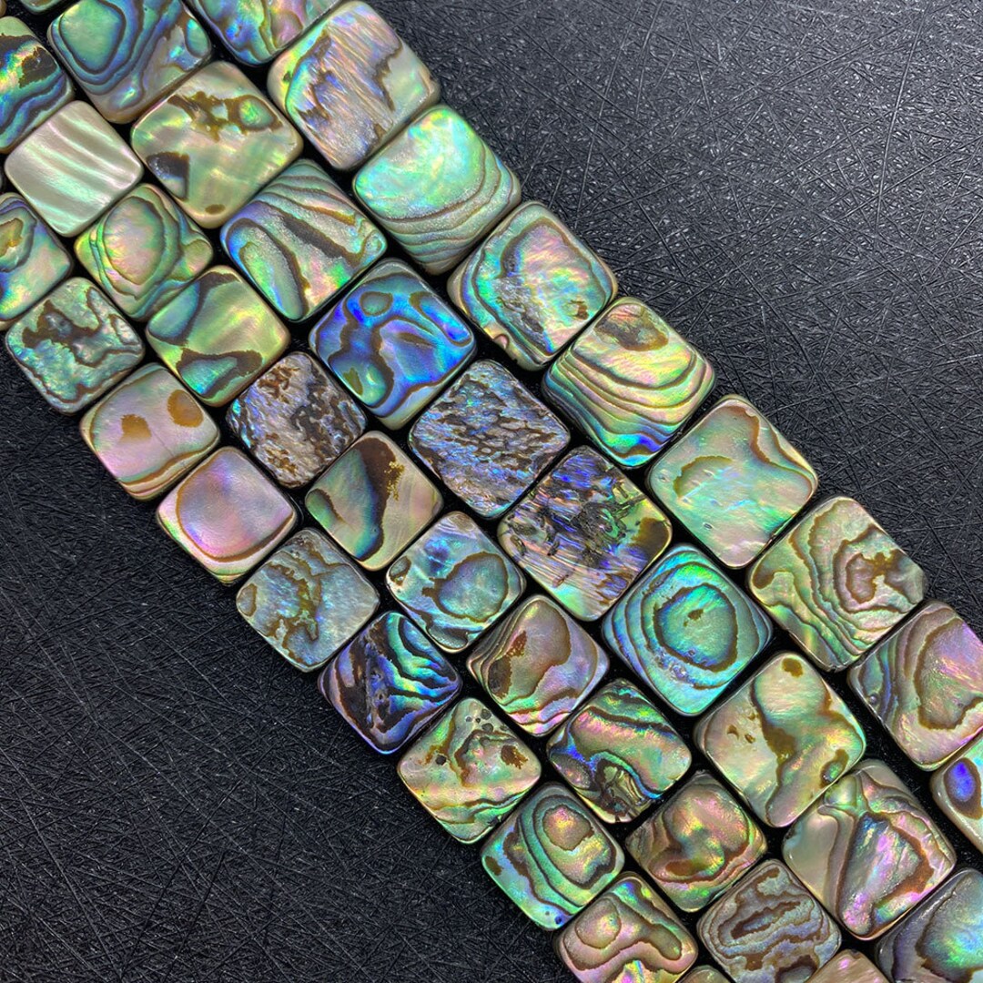 10pcs 6-12mm Natural Abalone Shell Square Beads B201208008 - Etsy
