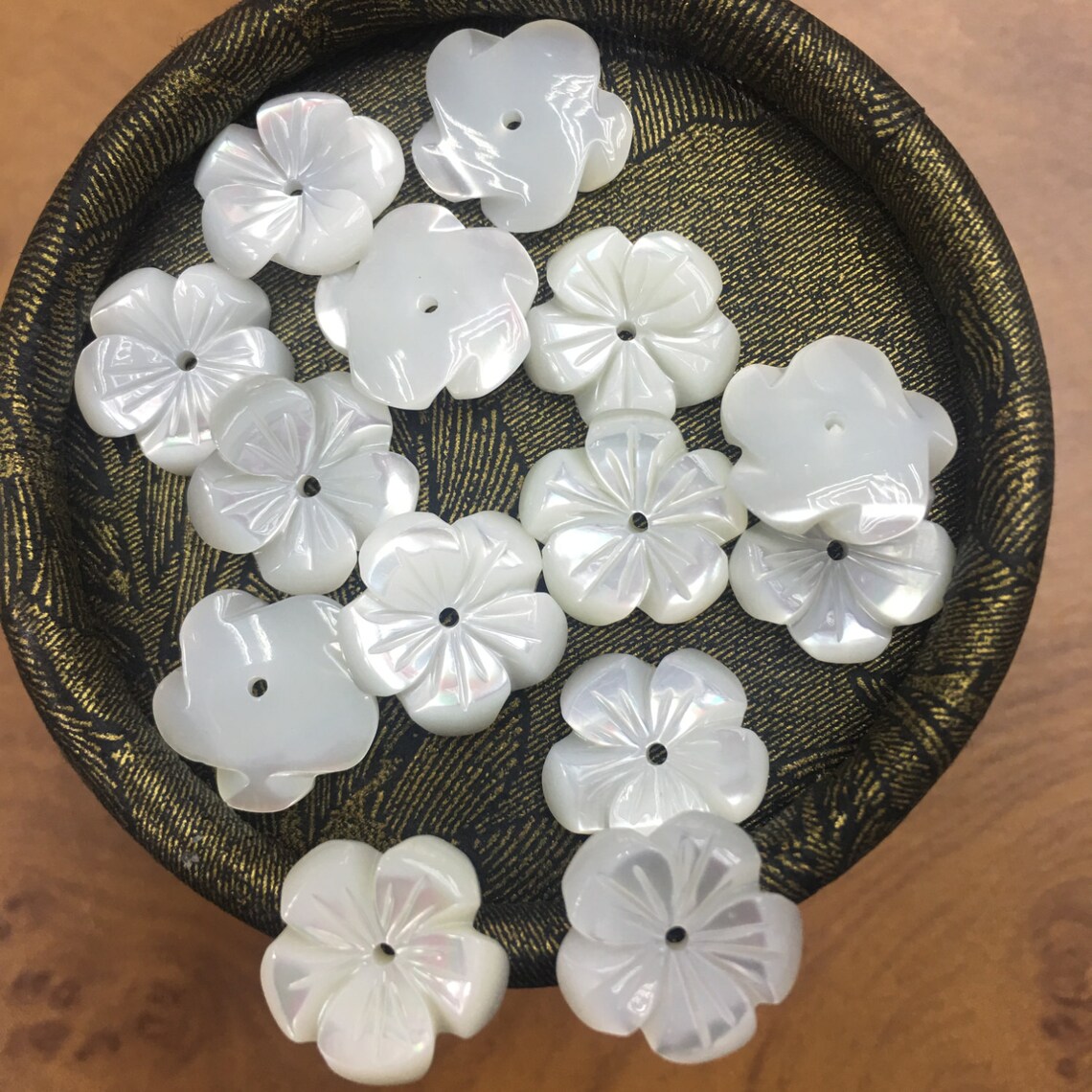 10pcs 12mm Natural MOP Flower Beads White Mother of Pearl - Etsy