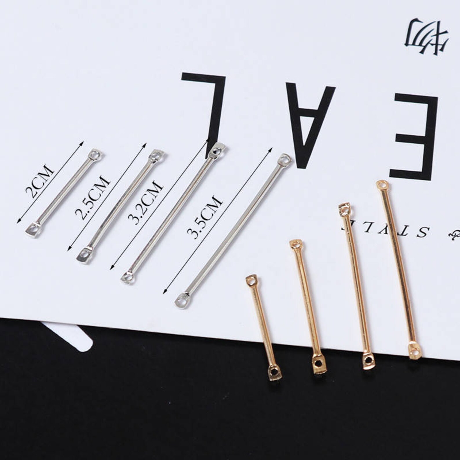 20pcs Brass 2 Holes Bar Connectors for Jewelry Making ZF003 - Etsy