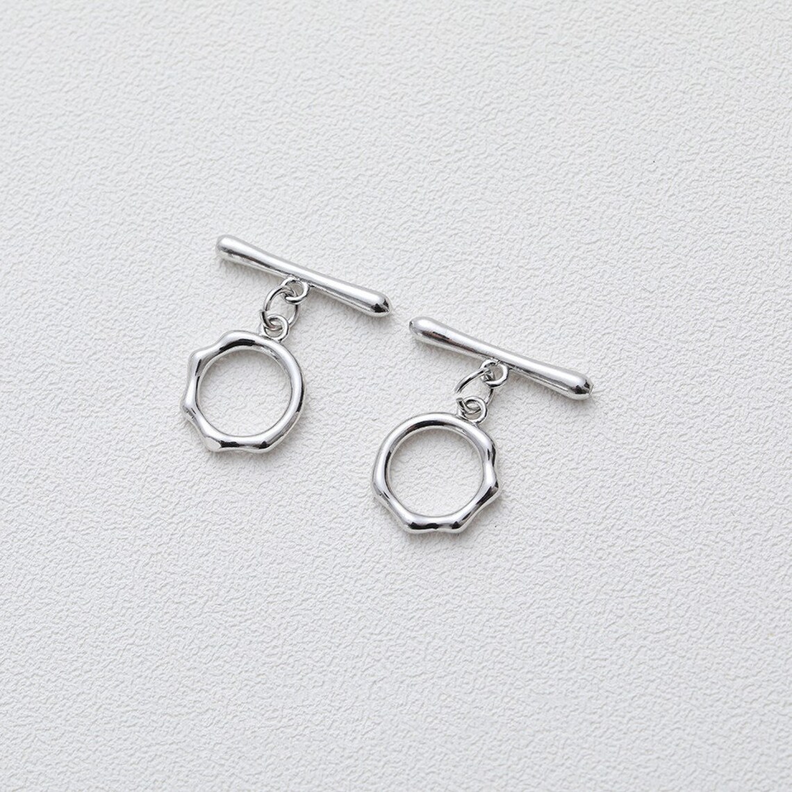 10Sets Silver Plated Round OT Clasp Heart OT Clasp Geometry OT | Etsy