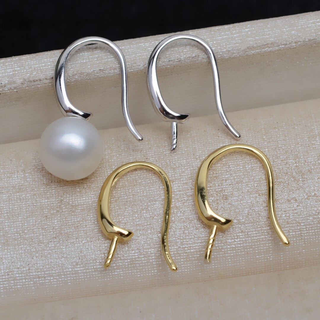 2pairs S925 Sterling Silver Ear Hook Earring Posts With Cup Peg for ...