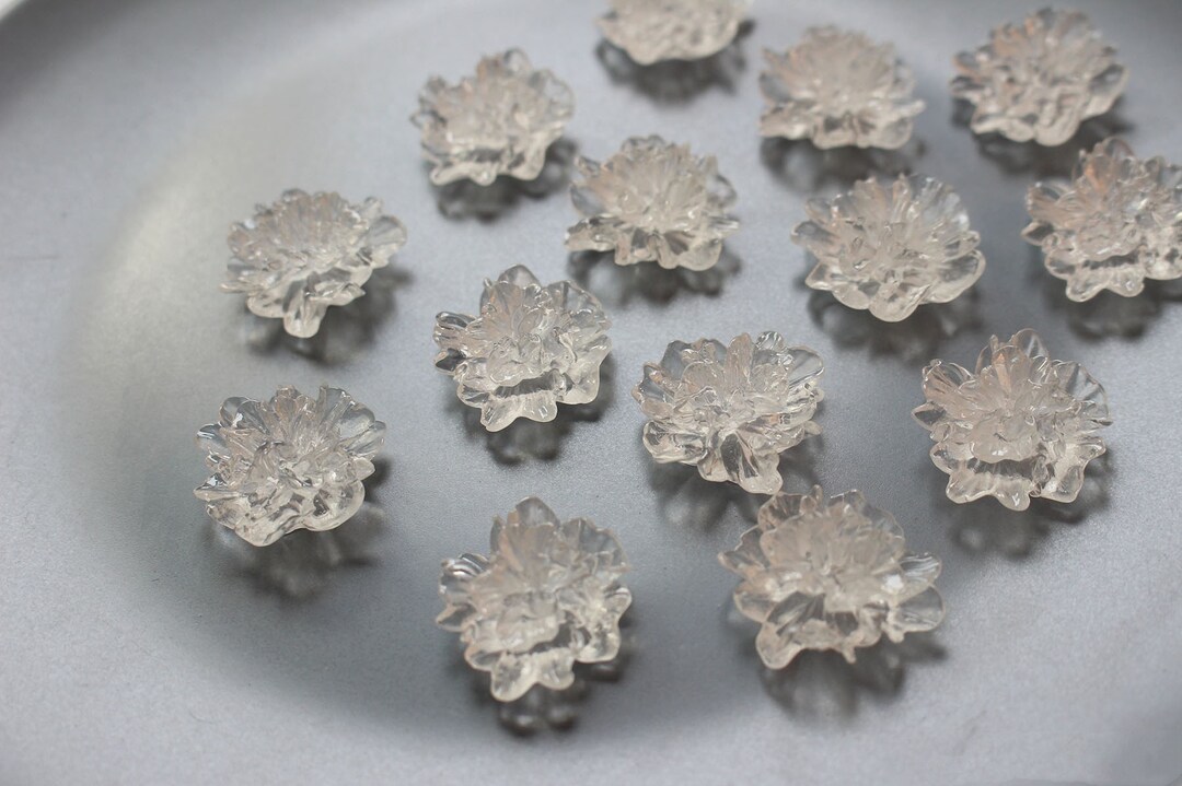 30pcs 26mm Resin Clear Flower Charm Pendant GG484 - Etsy