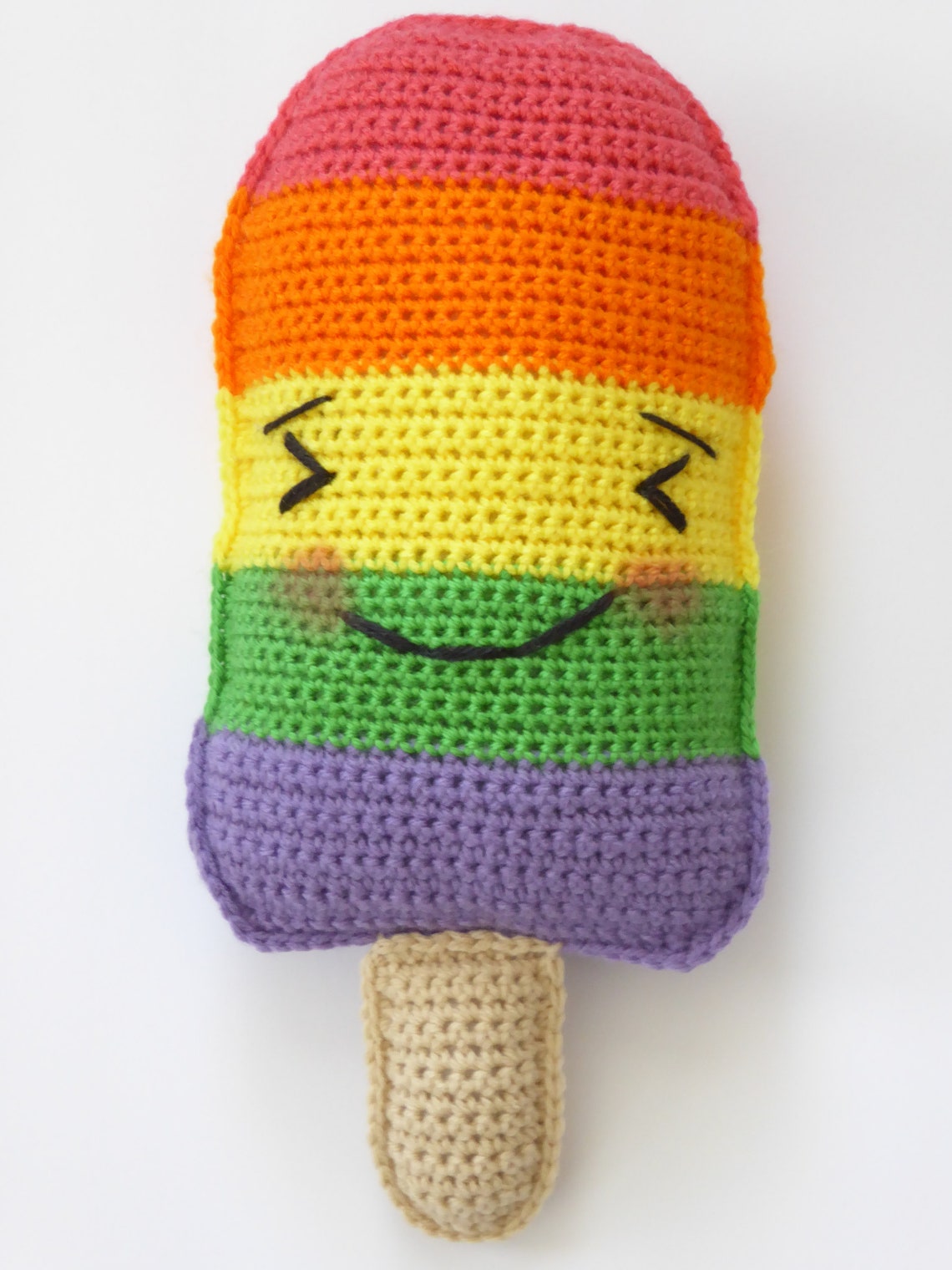 Popsicle Plush Rainbow Popsicle Decorative Rainbow Pillow - Etsy