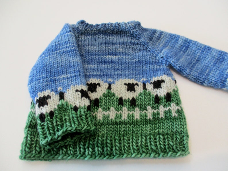 Sheepish Little Sweater Knitting Pattern for Baby Child - Etsy