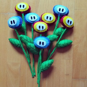 Handmade Mario Flowers Single Stem - Etsy