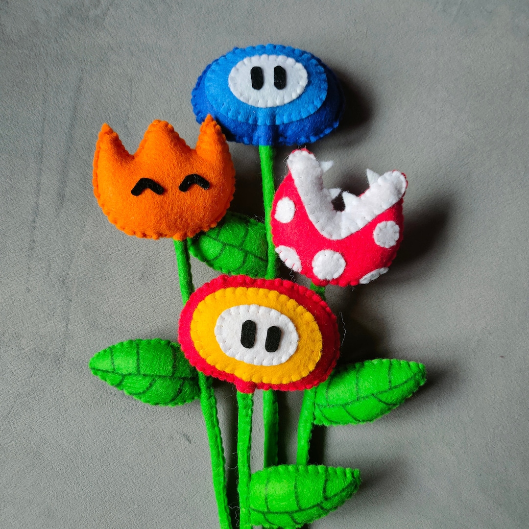 Handmade Mario Flowers Single Stem - Etsy