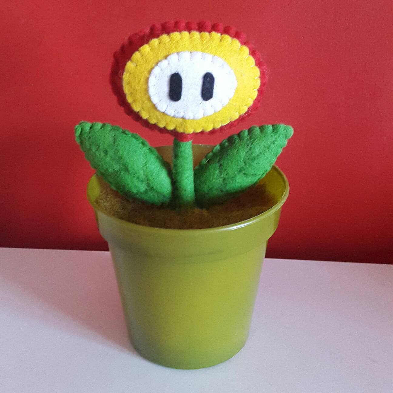 Handmade Plush Mario Flower Power Up | Etsy