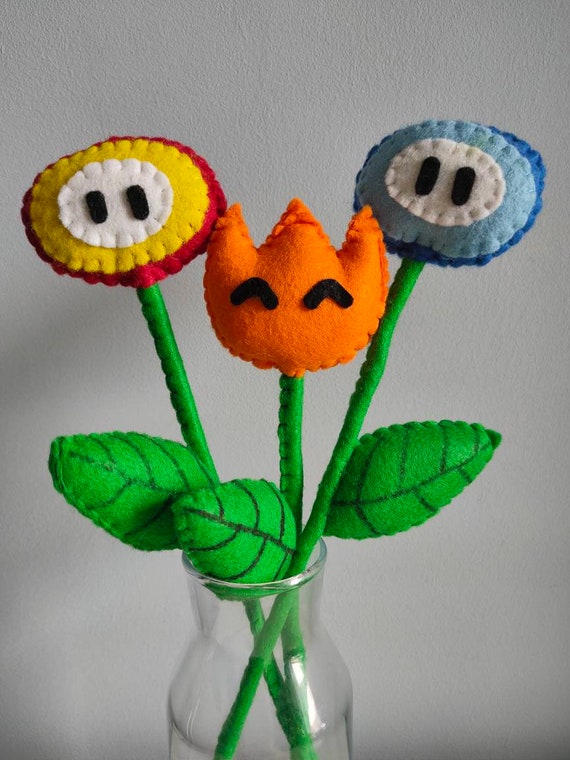 Handmade Mario Flowers Single Stem | Etsy