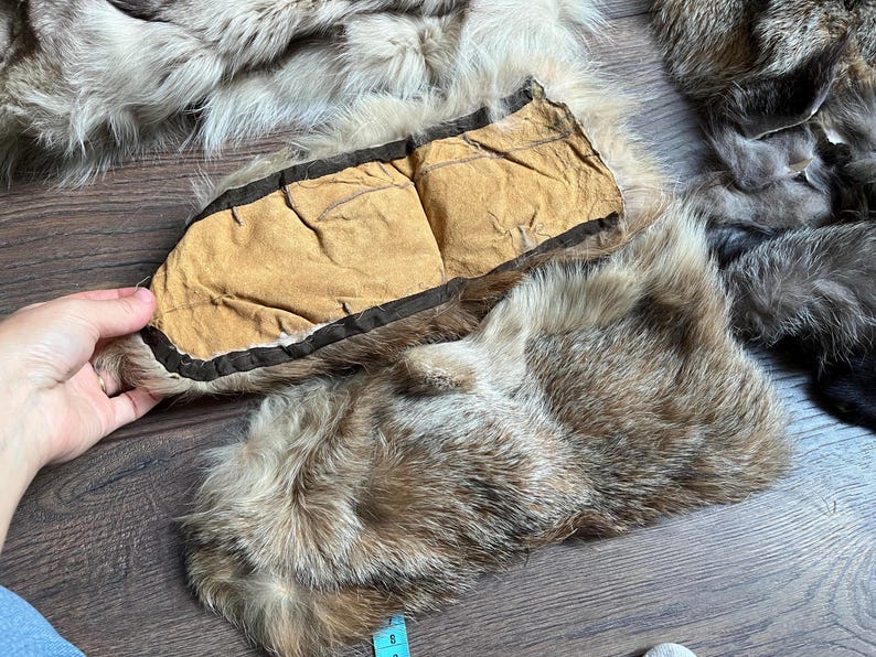Huge Pile of Scrap Furs Fur Coat Scarves Collars Cross Fox, Beaver ...