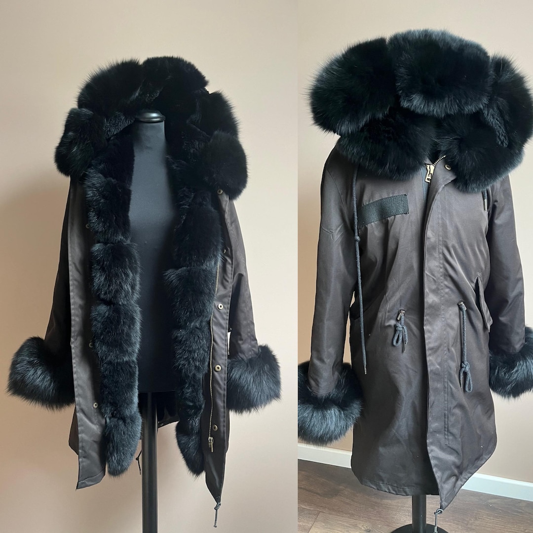 Gorgeous Heavy Military Fur Coat With Rabbit Fur Lining and Fox Fur ...