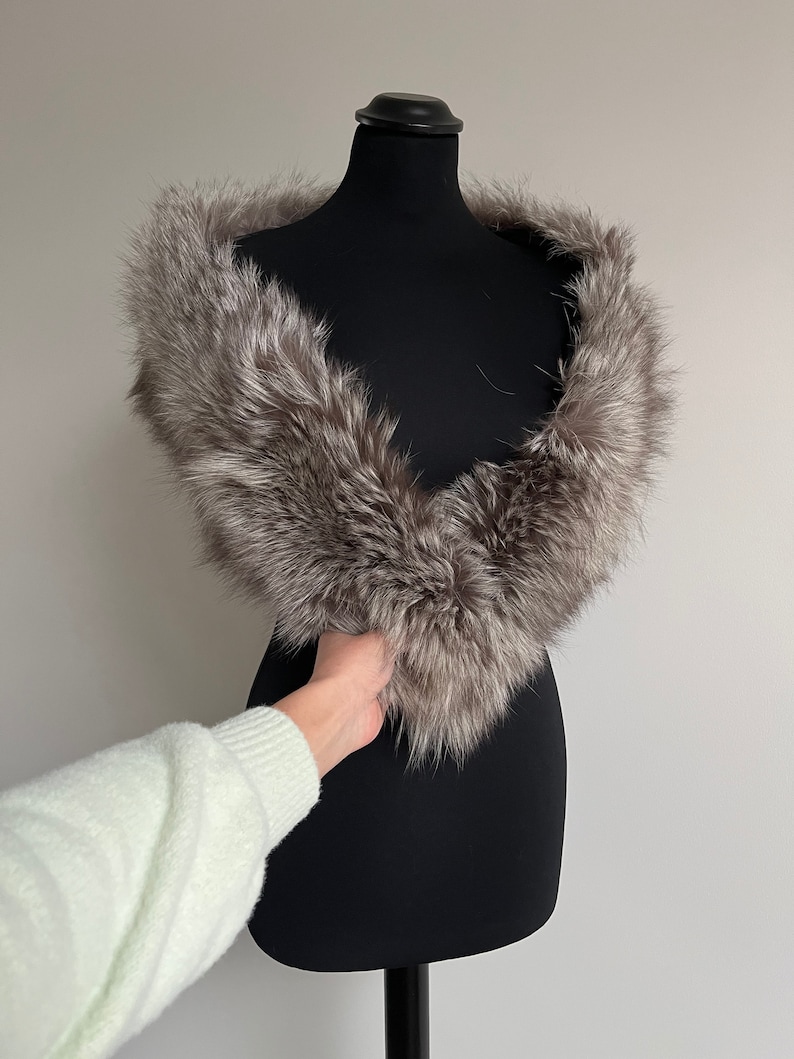 Vintage XXL Silver Fox Stole Scarf Brand New Lining! 130cm - Etsy